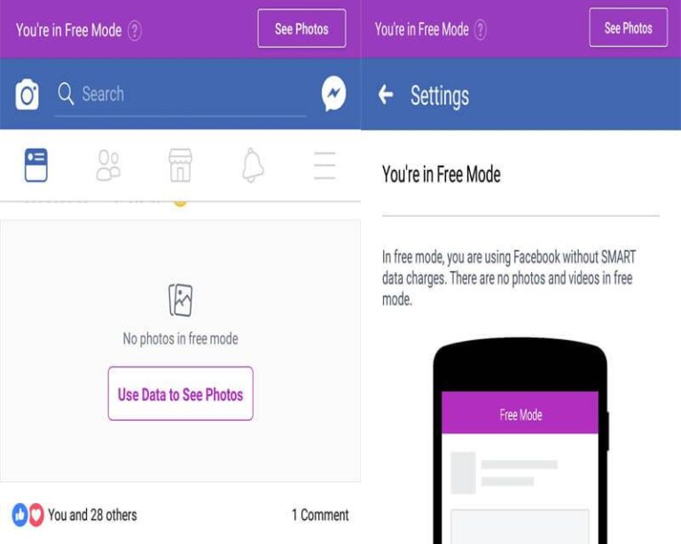 How to Activate And Access the Facebook Free Mode Settings